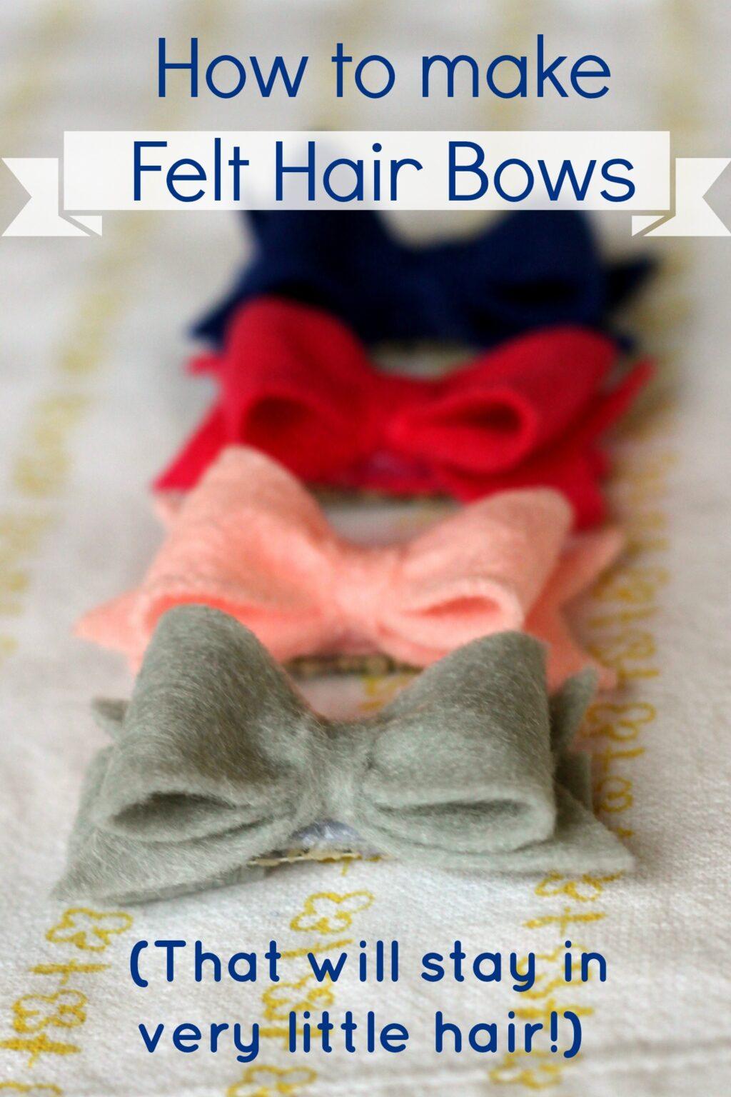 How to Make Felt Hair Bows that Stick! – Art with Mrs. Tucker