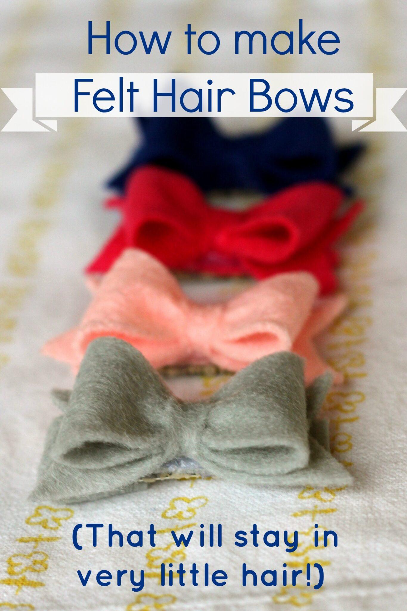 How to Make Felt Hair Bows that Stick! – Art with Mrs. Tucker
